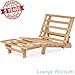 Amazon.com: Nirvana Futons Twin Tri-Fold Wood Futon Sofa Bed Lounger ...