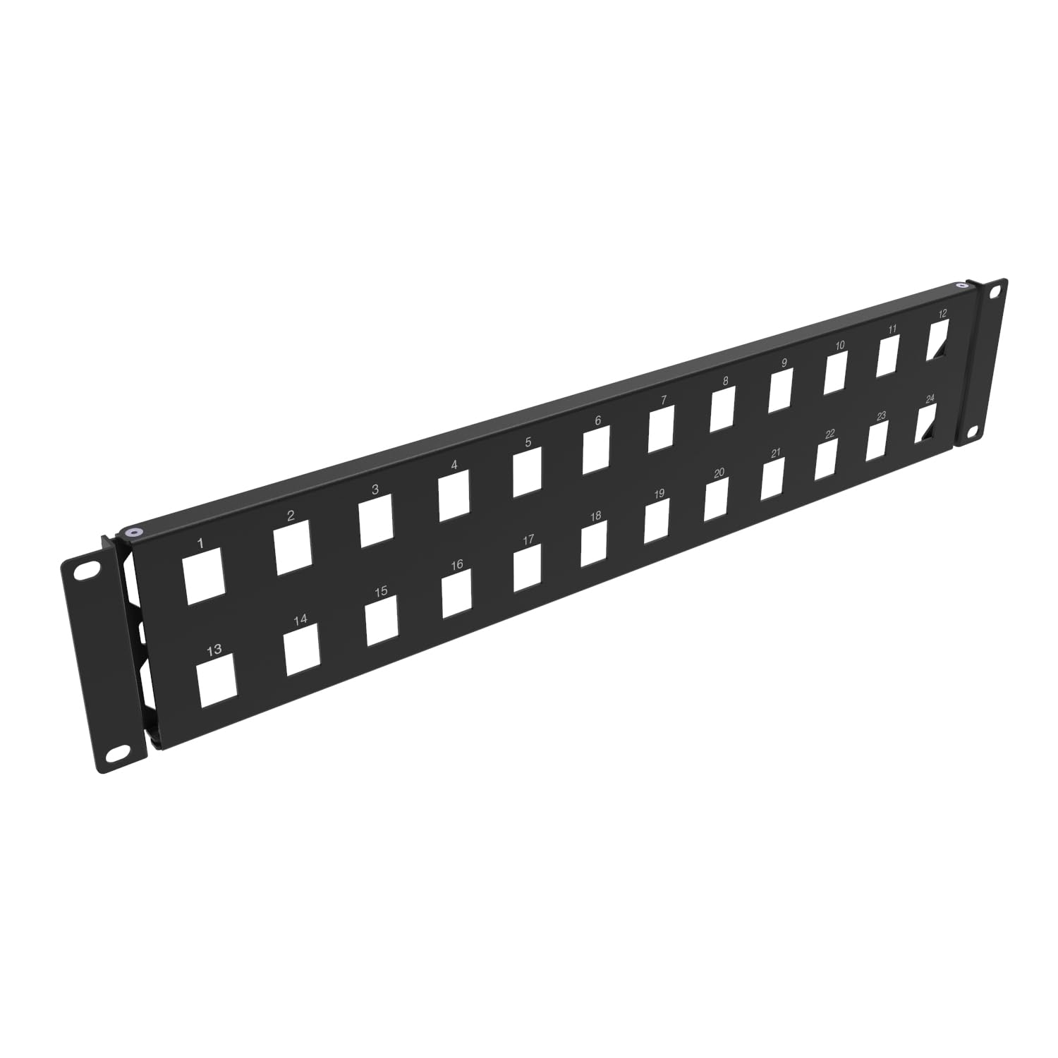 Amazon.com: QiaoYoubang 2U Hinged 24-Port Blank Keystone Patch Panel ...