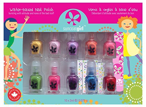 Amazon.com : Suncoat Girl - Mini Nail Polish Gift Set for Girls (Party Pallett) by Suncoat ...