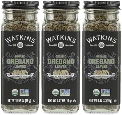 Amazon.com : Watkins Gourmet Organic Spice Jar, Oregano Leaves, 0.77 ...
