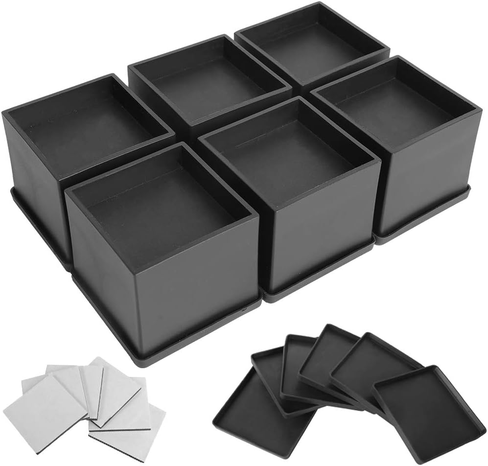 Amazon.com: MUADUTYY 2 Inch Bed Risers Furniture Risers Heavy Duty ...