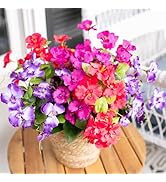 Amazon.com: Artificial Hibiscus Fake Hanging Flowers Plants for ...
