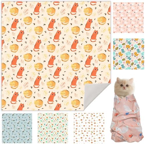 Cat Grooming Wrap, Cat Wrap for Cutting Nails, Self-Adherent Fabric ...