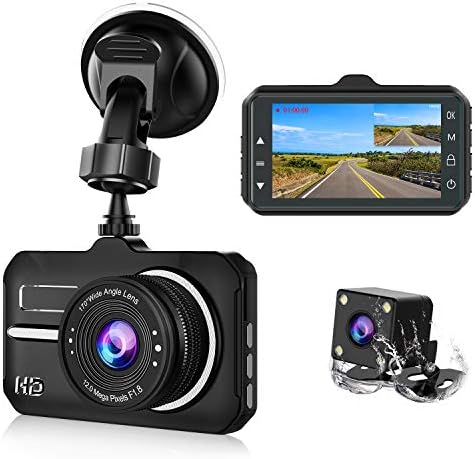 【2020 New Version】 CHORTAU Dash Cam Front and Rear FHD 1080P 3 Inch ...