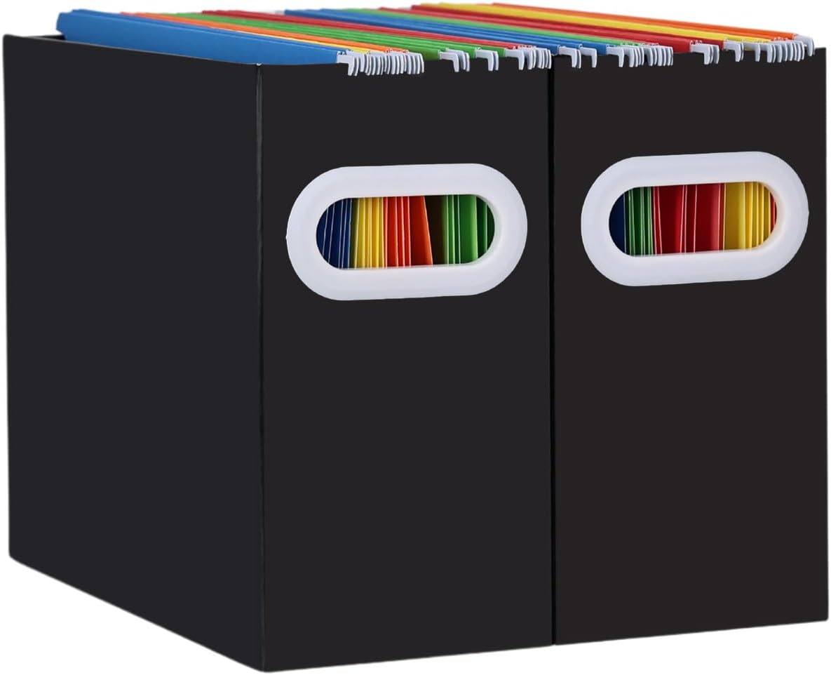 Amazon.com : GoldOrcle White Hanging File Organizer Box, Hanging File ...