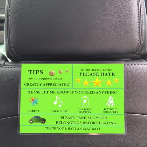 Amazon.com: Rideshare Car Sign for Car Driver, 2-Pack Small Size for ...