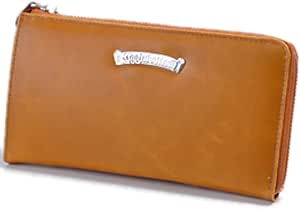 Amazon.co.jp: イギンボトム IGGINBOTTOM メタルプレート牛革Lファスナー長財布 IG-3004-CA キャメル : ファッション