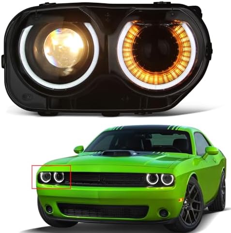 Amazon.com: VLINCAR Halogen Model Headlights Assembly Compatible with ...