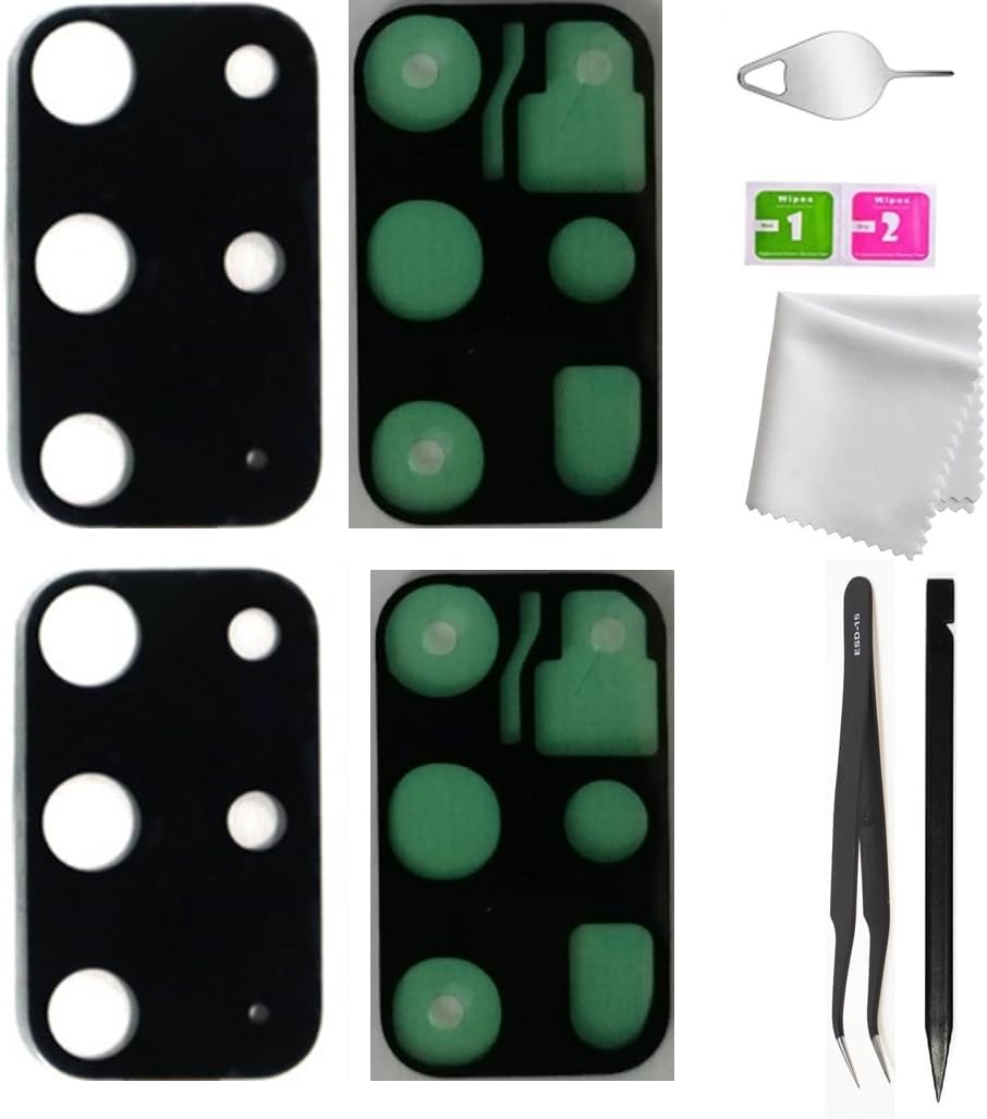 Amazon.com: 2 Pieces Galaxy S20 Plus 5G Rear Back Camera Glass Lens ...