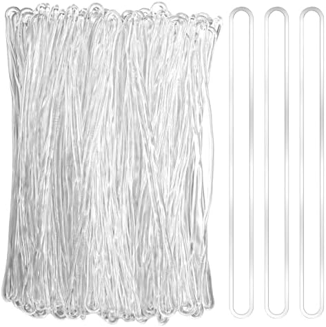 Amazon.com: SBYURE 100 Pack Clear Plastic Luggage Straps, Worm Loops ...