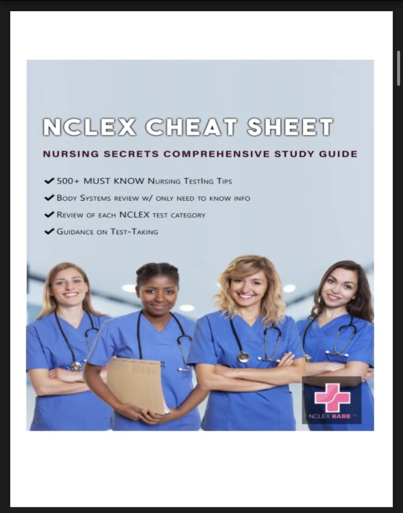 NCLEX Cheat Sheet eBook : Mahone, Chanel : Amazon.in: Kindle Store