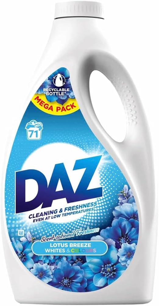 Lotus Breeze Daz Liquid Laundry Detergent Whites & Colours 71 Washes ...