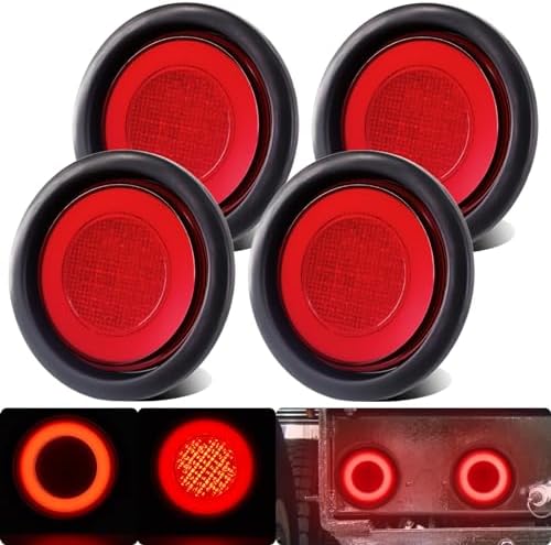 Amazon.com: WahMOTOTin 4pcs 4 inch Round LED Trailer Trucks Halo Brake ...