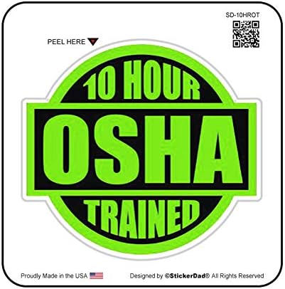 Amazon.com: StickerDad® 3pack 10 Hour OSHA Trained - Size: 2" Round ...