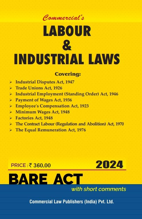 Buy Labour and Industrial Laws bare Acts Containing 09 ACTS - Latest ...
