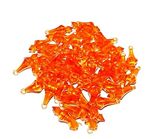 PCA GADA Beads (LATKAN) Plastic Orange Colour for Making Macrame Jhula ...