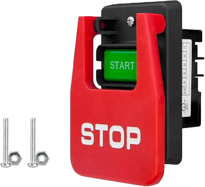 POWERTEC 120V/230V Dual Voltage Paddle Switch, 3HP, Knee Paddle for ...