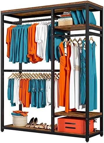 Amazon.com: Raybee Garment Rack Clothing Racks for Hanging Clothes 260 ...