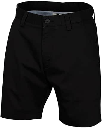 Calvin Klein Mens Campus Chino Lightweight Shorts - Black - 30" Waist ...