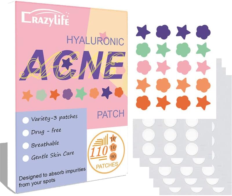 Amazon.com: MOKYDUO 110CT*2 Flower & Star Pimple Patch, Salicylic Acid ...