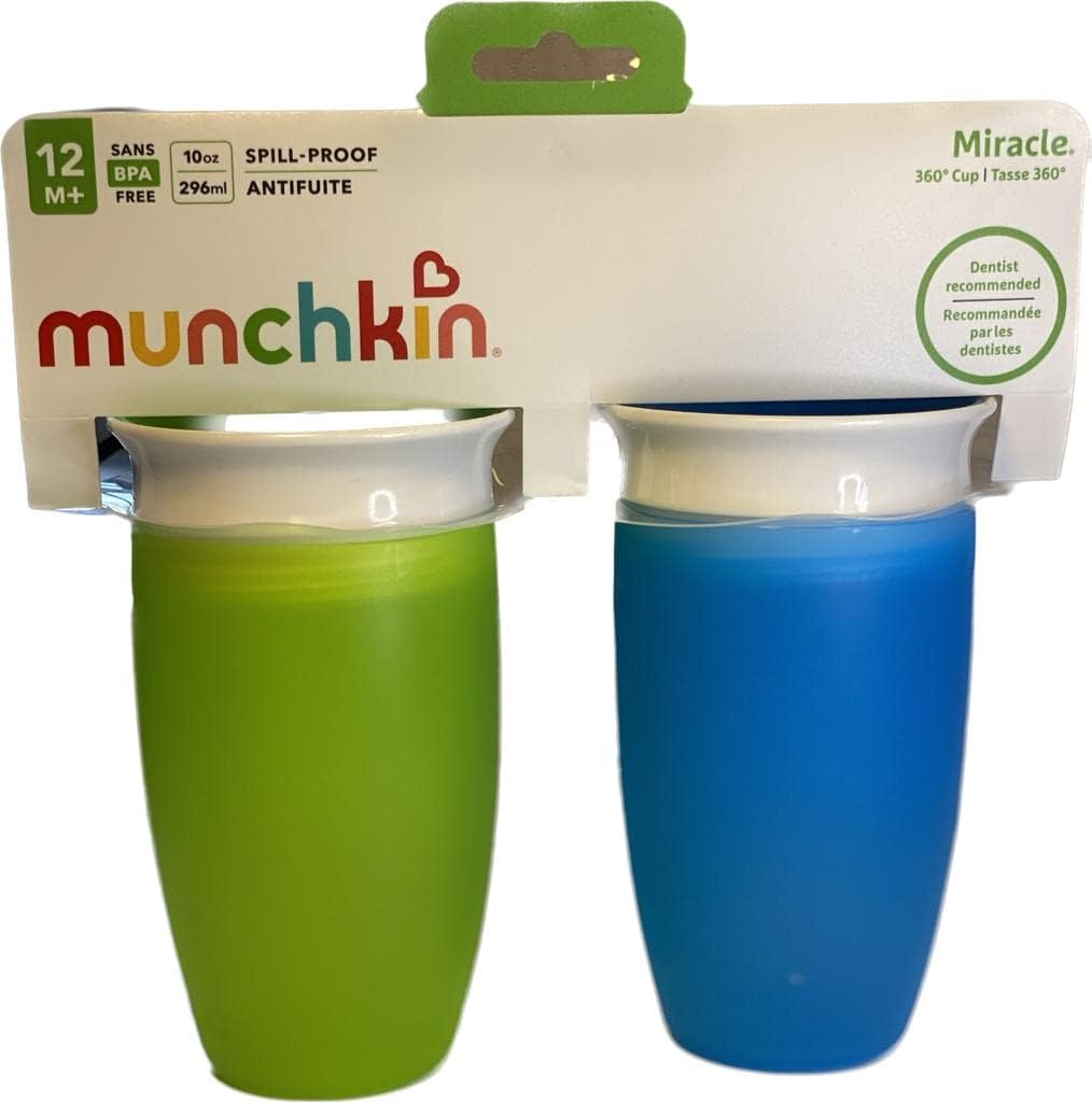Amazon.com : Munchkin Miracle 360 Cup - 10 Ounce, 2 Pack (Colors May ...