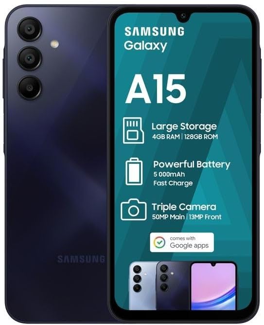 Samsung Galaxy A15 4GB Ram 128GB Dual Sim Smartphone, Black : Amazon.co ...