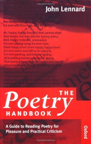 By John Lennard The Poetry Handbook: A Guide to Reading Poetry for ...