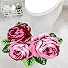 Amazon.com: USTIDE Pink Area Rugs Rose Shaped Rug High Pile Washable ...