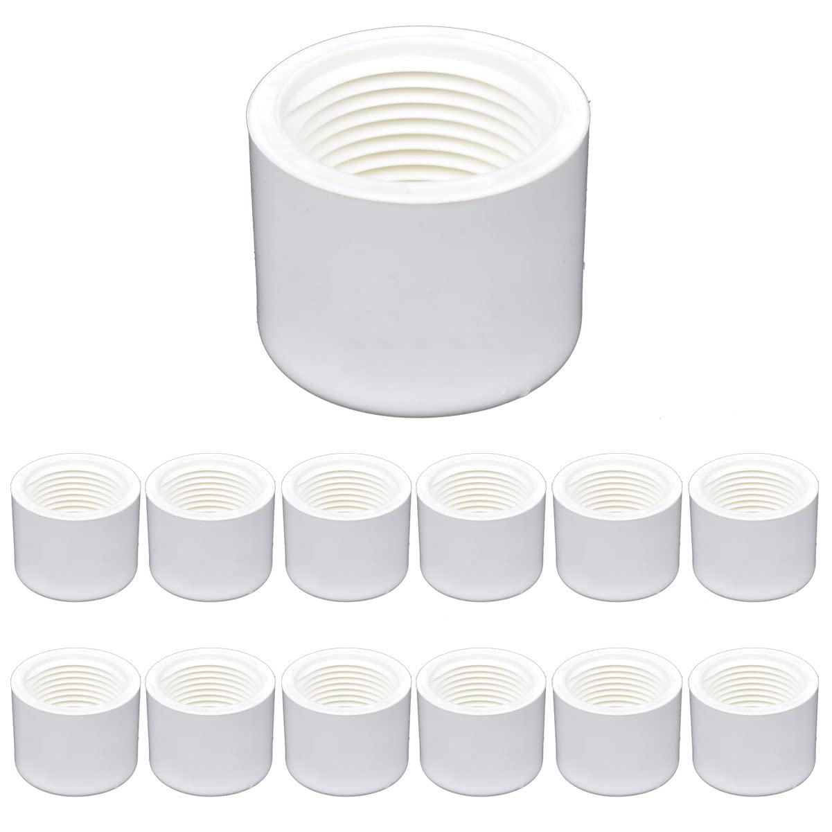 Amazon.com: PVC Female End Cap 1/2 Inch (12-Pack), Threaded End Cap/PVC ...