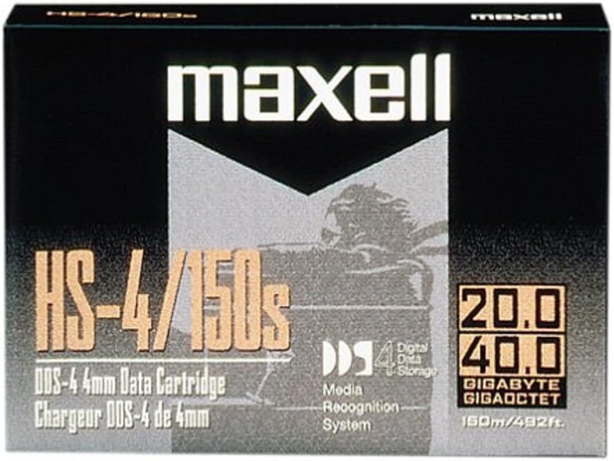 Amazon.com: Maxell HS-4/150S 20/40GB DAT 4MM 150M Data Cartridge, 1 Pack : Electronics