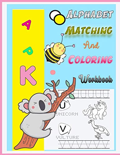 Alphabet Matching And Coloring Workbook: Activity book for Kids ...