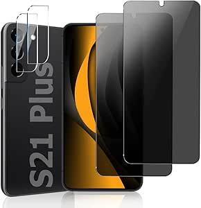 Amazon.com: AFSKU [2+2 Pack] Galaxy S21 Plus Privacy Screen Protector ...