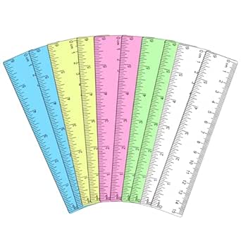Clear Ruler 6 Inch Color Plastic Ruler, Small Rulers for Kids Drawing ...
