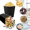 Amazon.com: 200 Pcs Mini Popcorn Boxes for Party Black Popcorn Bags ...