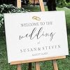 Amazon.com: Wedding Welcome Sign Personalized - 2 Sizes & 10 Floral ...