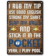Amazon.com: Funny Billiards Tin Sign Pool Table Accessories Pool Room ...