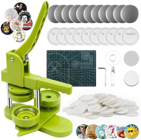 Buttonmaschine 58mm, Orifesio Button Maker mit 100 Zubehör ...