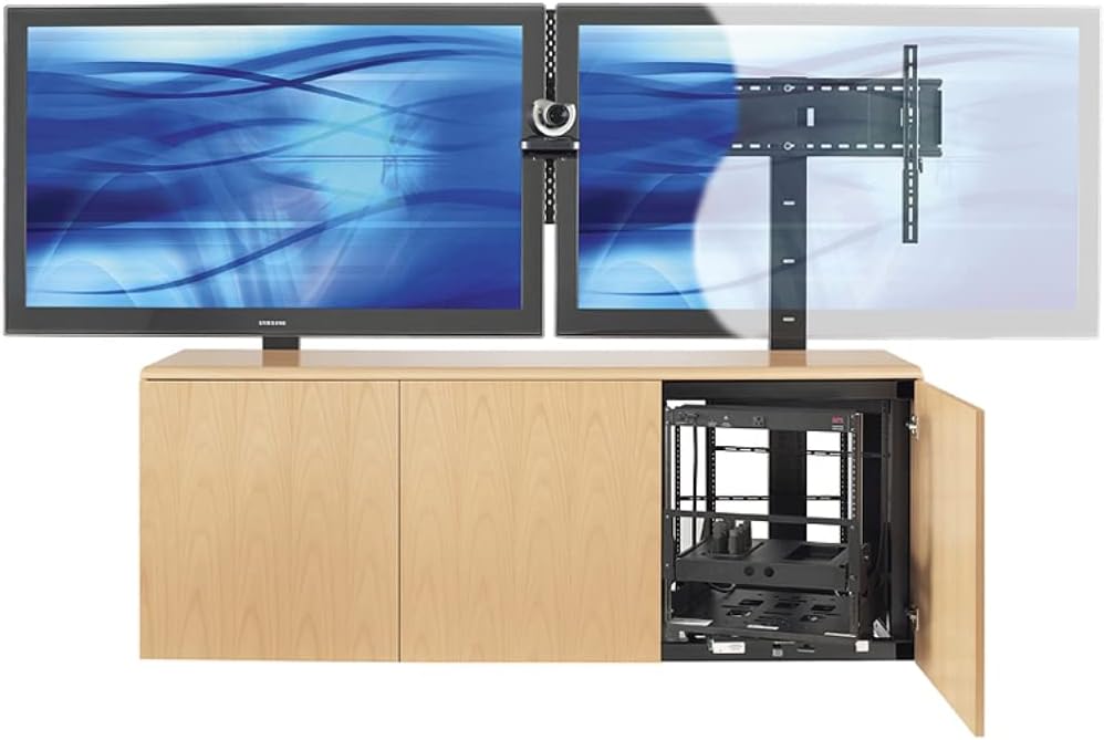 Amazon.com: Avteq CREDENZA3-V Thin 3-Bay Credenza, Veneer Finish ...