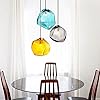 Lovedima Stone 1-Light Mini Colorful Glass Pendant Light Ceiling ...