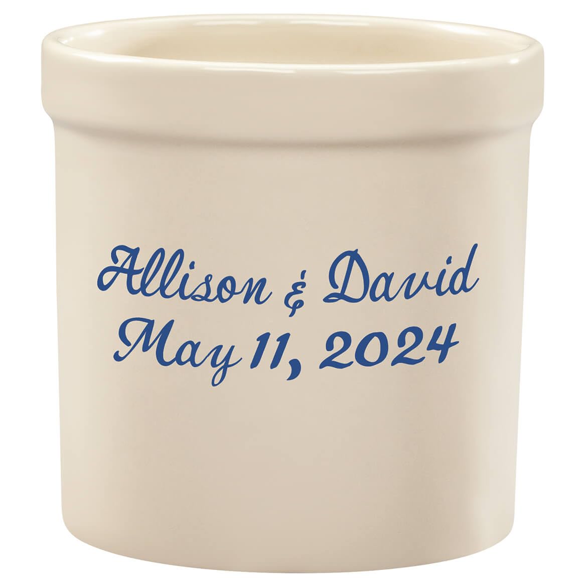 Amazon.com: Personalized Stoneware Crock, 2-Quarts, Natural Finish ...