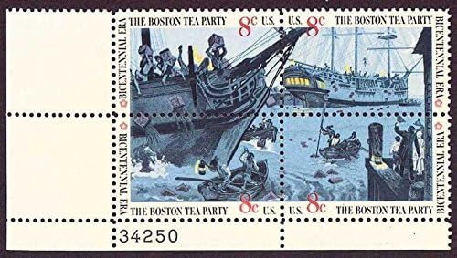Amazon.com: US 1973 Boston Tea Party #1480-83 Plate Block of Four ...