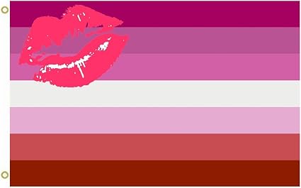 Amazon.com : Large Flag Lipstick Lesbian Flag Version of The Lipstick ...