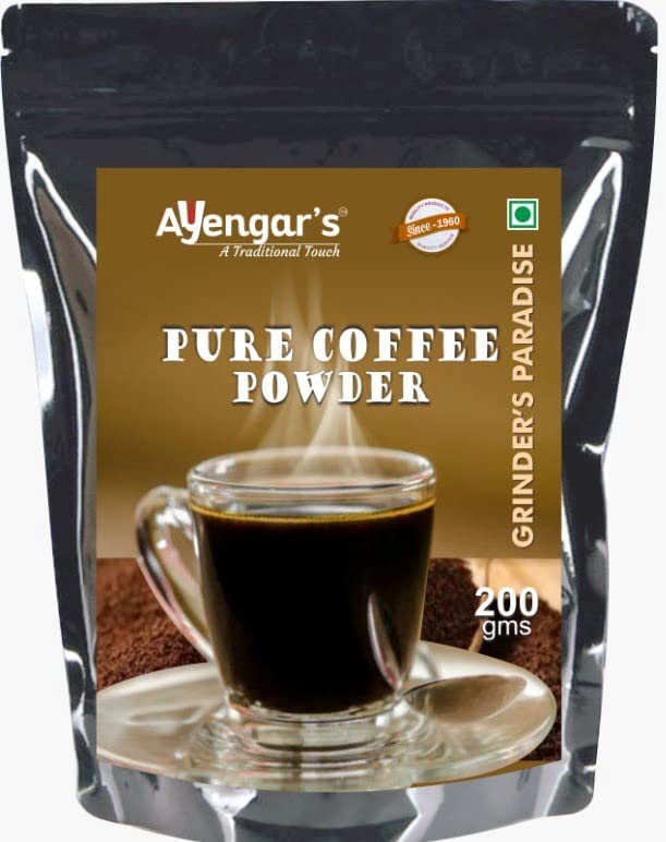 Ayengar's PURE COFFEE POWDER - 100% - Pack of 1 - 200 gram ( 200gms x 1 ...