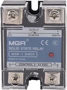Amazon.com: WINIC 1PC Single-Phase Solid State Relay MGR-1 D4825 25A DC ...