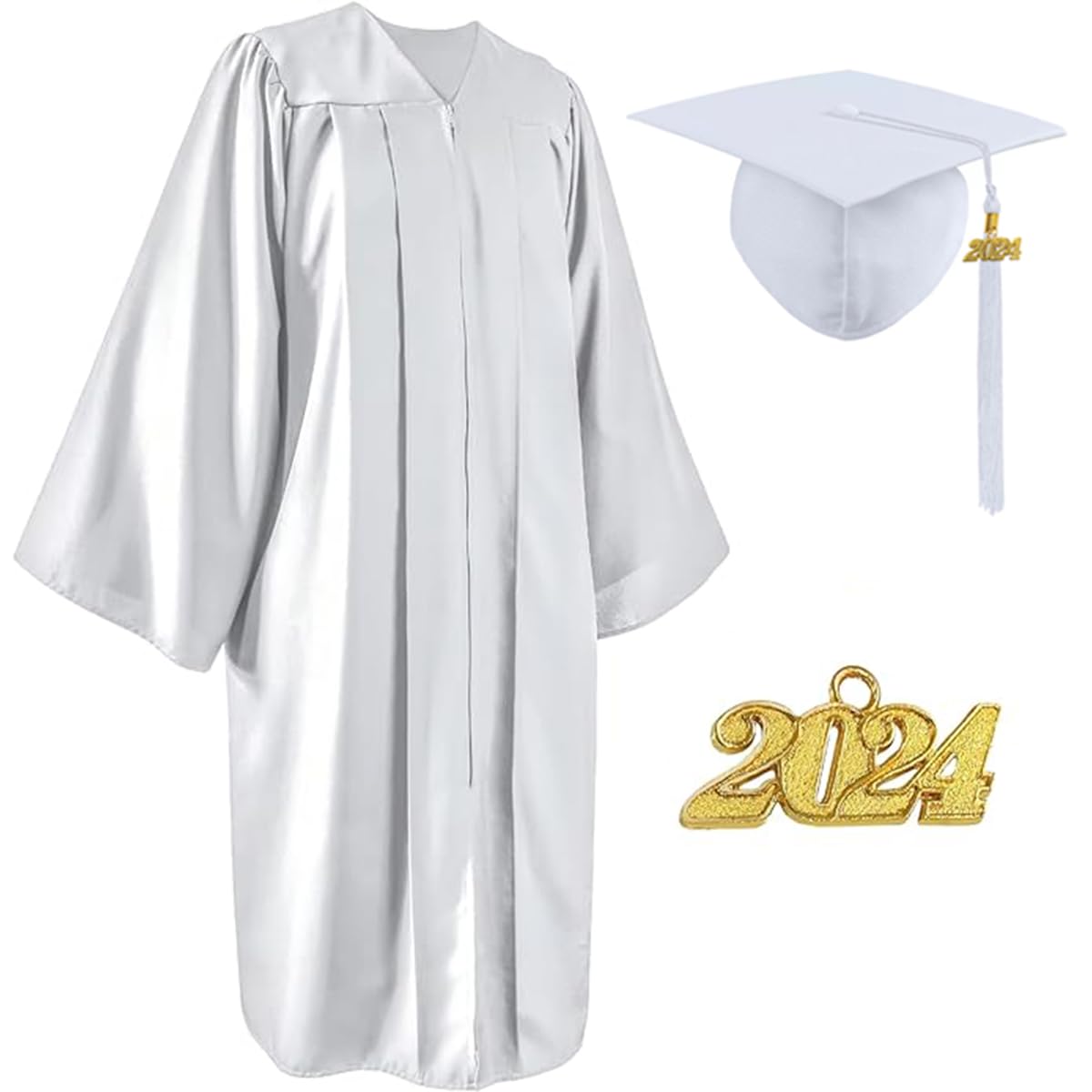 Snapklik.com : Unisex Matte Graduation Gown Cap Tassel Set 2024 For ...