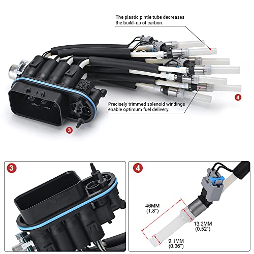 Snapklik.com : Central Port Fuel Spider Injector FJ504 w/Bracket SCPI ...