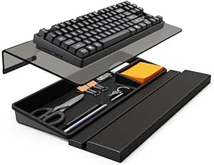 Tilted Keyboard Stand w/Wrist Rest&Storage Tray - Klearlook Angle ...