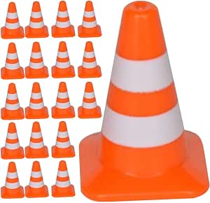 Amazon.com: NUOBESTY 30Pcs Mini Traffic Cones Barricades Miniature ...