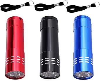 YYdsYQLQ 3 Pcs LED Mini Pocket Torch Small Flashlight Pen Small Keyring ...