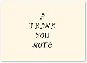 Amazon.com : Hand Made - Set Of Music Themed "Thank You" Note Cards - A ...
